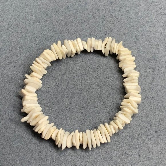 Jewelry | Puka Pooka Shell Bracelet White Stretch Beach Organic Soft ...